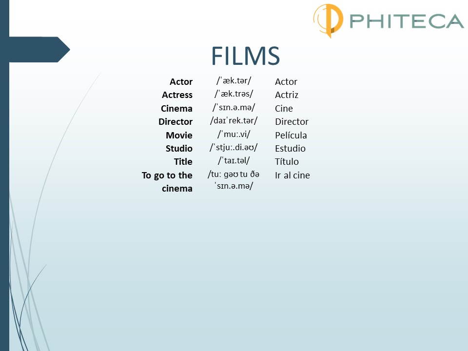 VOCABULARY: FILMS - Phiteca