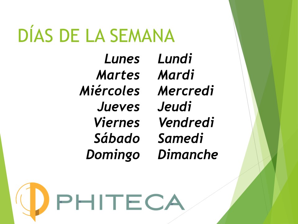 A0-T5 Días de la semana - Phiteca