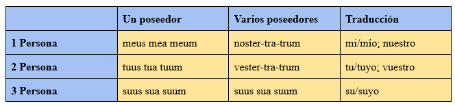 1B-Tut - Clase 10 - Posesivos, tercera declinación - Phiteca